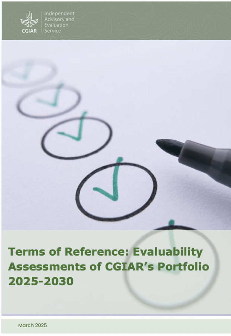 Terms Of Reference Evaluability Assessments Of Cgiars Portfolio 2025 2030 Iaes Cgiar